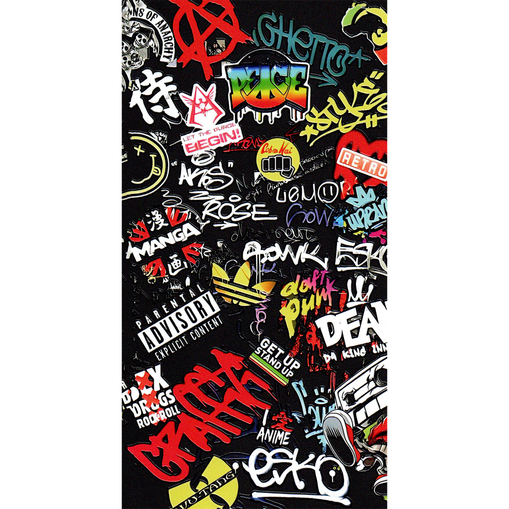 Brands Stickers Aesthetic Mobile Skin/Wrap - WrapAura